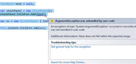 C How To Add A Scrollviewer In To A Stack Panel For A Text Block