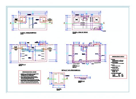 Septic Tank Dwg Detail For Autocad • Designs Cad