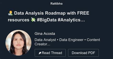 👨‍💻 Data Analysis Roadmap with FREE resources 💸 #BigData #Analytics # ...