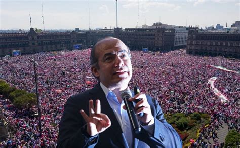 Celebra Calderón Marcha En Defensa Del Ine Sin Asistir