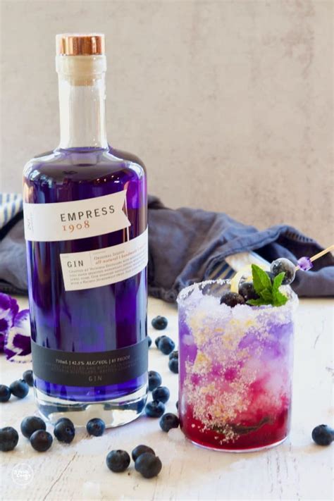 Blueberry Gin Fizz Cocktail Empress Gin Cocktail • The Fresh Cooky