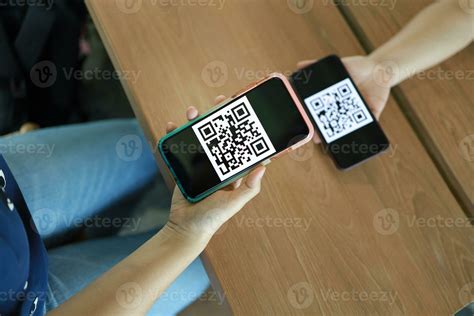 Qr Code Payment Woman Scanning Qr Code Online Shopping Cashless Technology Concept 27108245