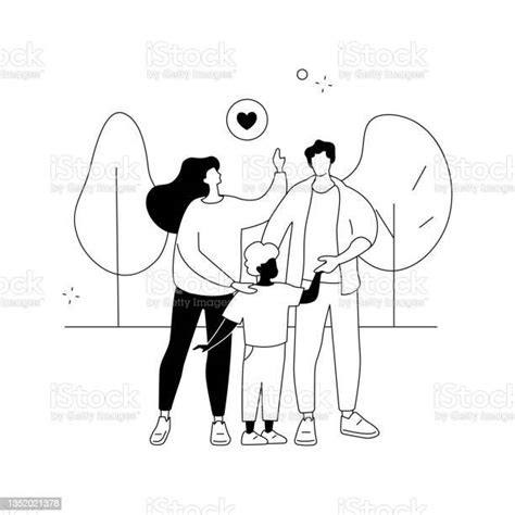 돌보는 입양 아버지 추상적 인 개념 벡터 일러스트레이션 가족에 대한 스톡 벡터 아트 및 기타 이미지 가족 일러스트레이션