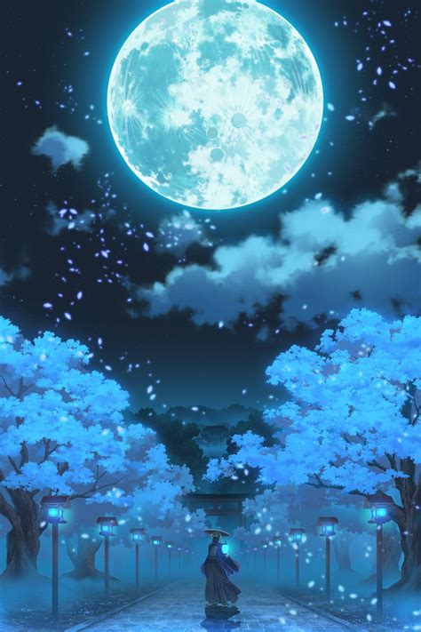 Anime Moon Wallpapers Wallpaper Cave