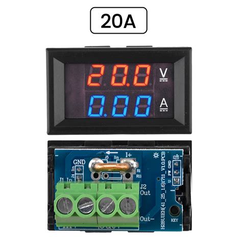 Diymore Inch Digit Digital Voltage And Ammeter Tester DC V A A Blue Red Dual