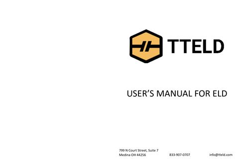 Users Manual For Eld Installation And Usage Guide Tteld