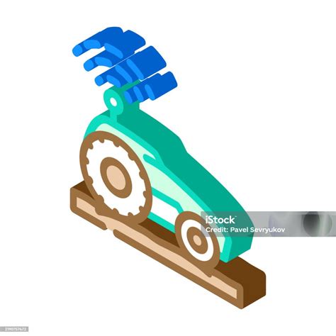 스마트 트랙터 농업 기술 아이소 메트릭 아이콘 벡터 일러스트 레이 션 0명에 대한 스톡 벡터 아트 및 기타 이미지 0명 3차원 형태 감지기 Istock