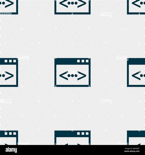 Code Sign Icon Programmer Symbol Seamless Abstract Background With