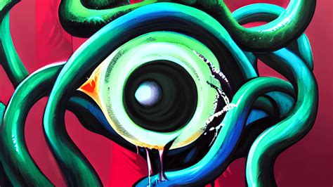 Fantasy Forest Tentacles Eye Illustration Graphic Novel Visual Novel