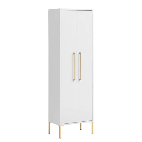 Lomadox Hochschrank Saray 80 Badschrank Midischrank Badezimmer Weiß