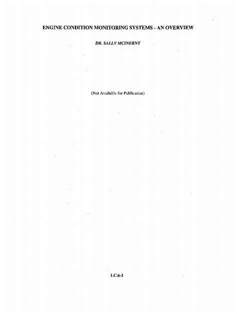 Engine Condition Monitoring Systems An Overview Ieee Conference Publication Ieee Xplore