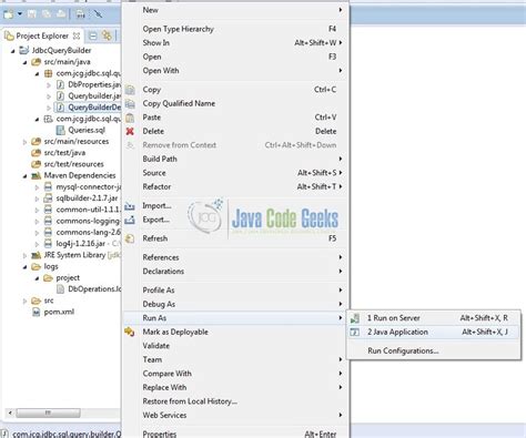 JDBC Query Builder Tutorial Java Code Geeks