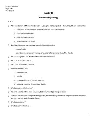 Chapter 1 Psych Notes CHAPTER 1 The Science Of Mind The Discipline