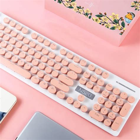 Retro Wired Gaming Keyboard And Wireless Mouse Kit Vicedeal