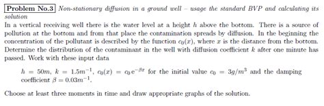 Solved Non Stationary Diffusion In A Ground Well ﻿usage
