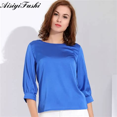 Ladies Plus Size Silk Blouses For Women Office Ladies Silk Satin