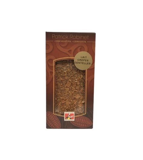 Tablette chocolat lait crêpes dentelles L échoppe Bretonne