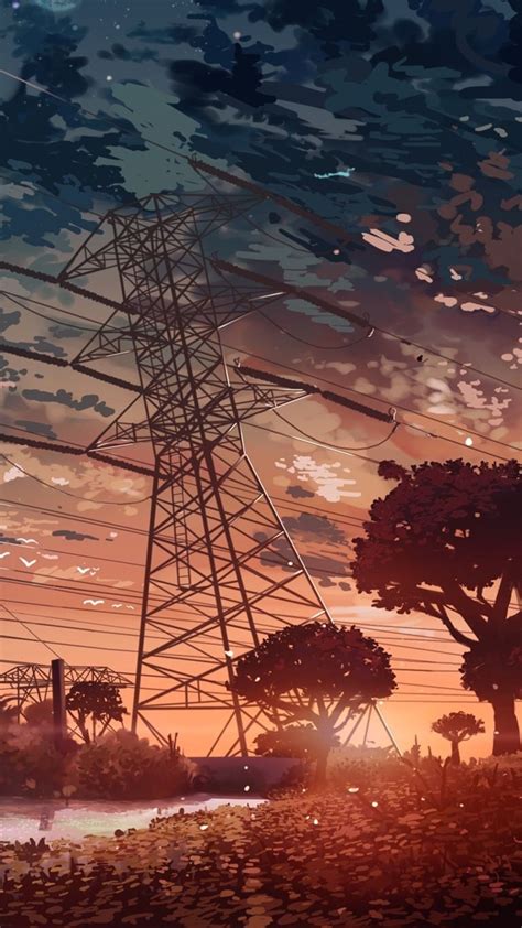 Anime Landscape Phone Wallpapers Wallpaper Cave