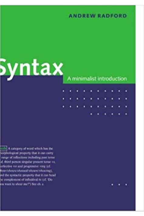 ☑ syntax a minimalist introduction