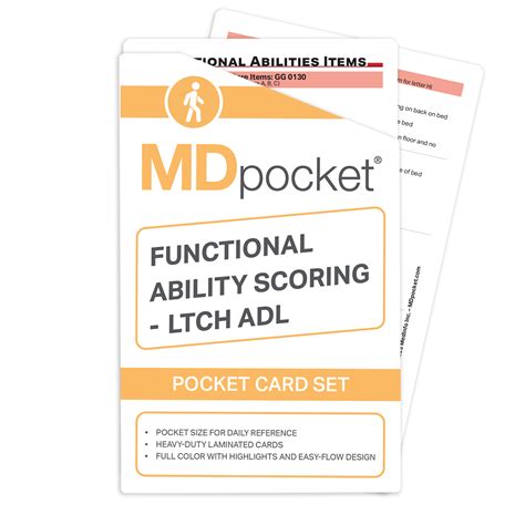 Functional Ability Scoring Ltch Adl Pocket Card