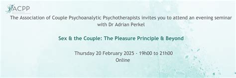 Book Tickets For Sex And The Couple The Pleasure Principle And Beyond