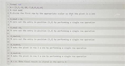 Solved The Three Elementary Row Operations Can Be Performed
