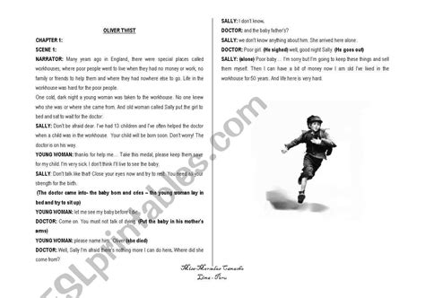 Oliver Twist Script Esl Worksheet By Mecch71