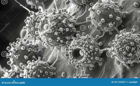 Electron Micrograph Of A Cell Nucleus Royalty Free Stock Image 190741312