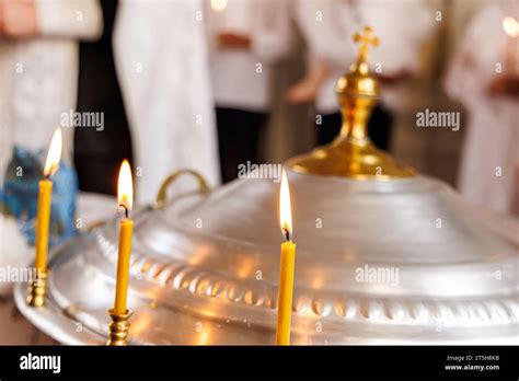 Interior During Baptism In The Intercession Church Of The Holy