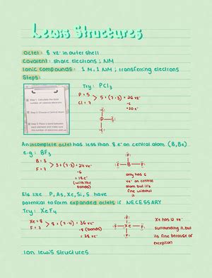 Lewis Structures Lecture Notes CHEM Studocu