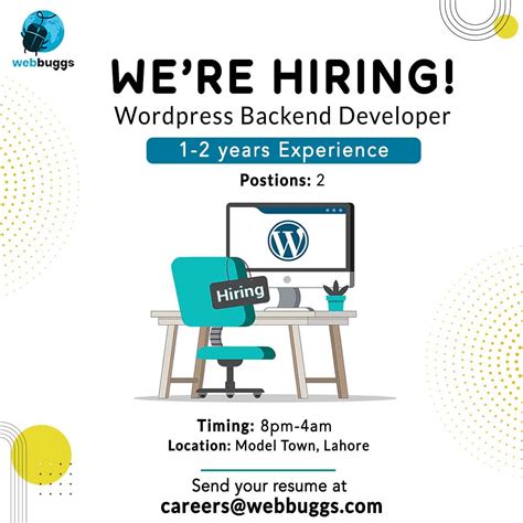 Rehan Latif On Linkedin Webbuggs Hiring Wordpress Backend