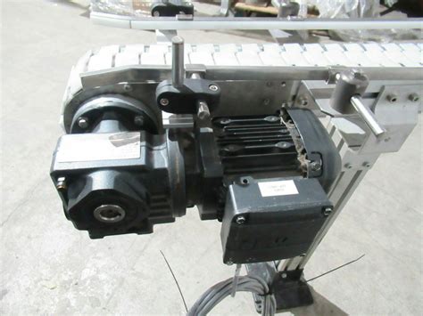 aluminum l shape conveyor line system 4 width 8 ft long used tested pcm surplus world