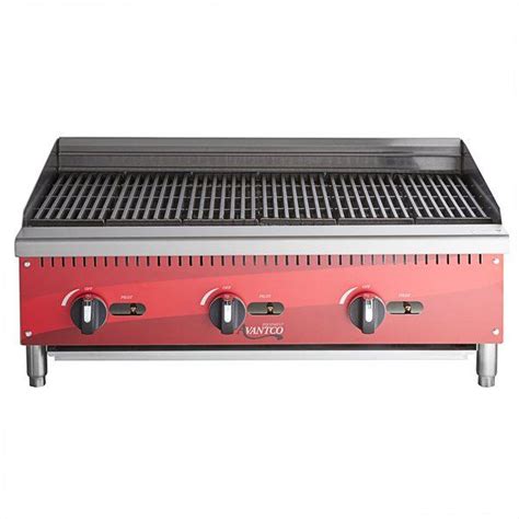 Avantco AG36RC 36 Gas Countertop Radiant Charbroiler 105 000 BTU