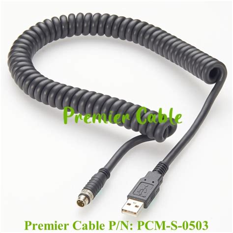 Waterproof M8 4 Pin Male To Usb Sensor Actuator Spiral Cable China