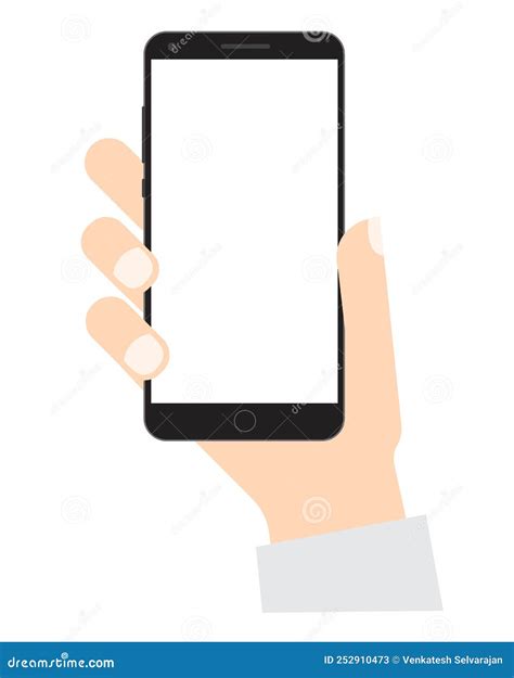 Hand Holding Smartphone Vector Illustration Stock Vector Illustration