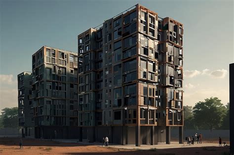 Premium Photo Modular District Adaptive Urban Architecture