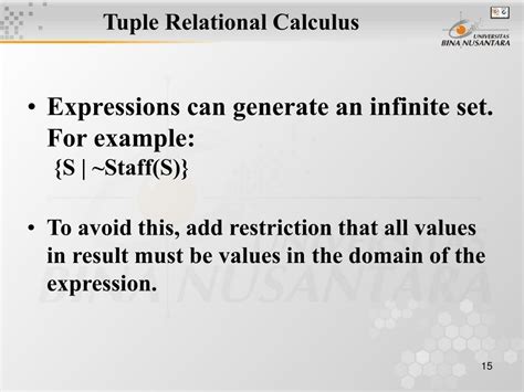 Ppt Minggu 3 Pertemuan 6 Relational Calculus Powerpoint Presentation