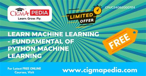 Learn Machine Learning Fundamental Of Python Machine Learning Free Udemy Course Cigma Pedia