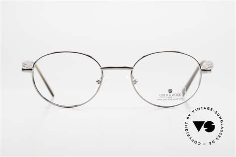 Glasses Gold And Wood 409 Luxury Wooden Specs Round