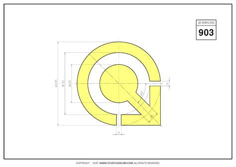 2D CAD Exercises 903 Learn AutoCAD Drawing