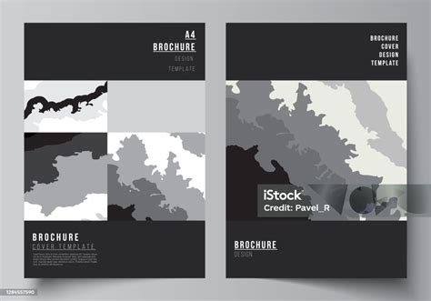 A4 커버 모형 디자인 템플릿의 벡터 레이아웃 전단지 레이아웃 소책자 커버 디자인 책 디자인 브로셔 커버 풍경 배경 장식 하프 톤 패턴 그런지 질감 0명에 대한 스톡 벡터