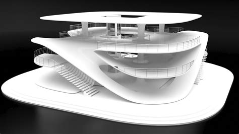 Futuristic Parametric Sci Fi Exhibition Pavilion 3d Model By S4vvy