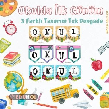 Okulda İlk Günüm Panosu Eduhol Etkinlik İndir Oyun Oyna Test Çöz