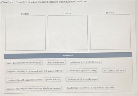 Solved Classify Each Description Based On Whether It Applies