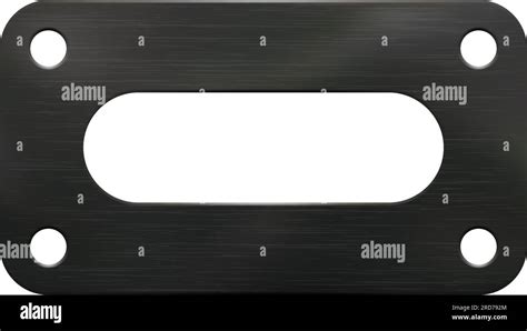 Rectangular Black Rubber Gasket With Rounded Corners Elliptical And