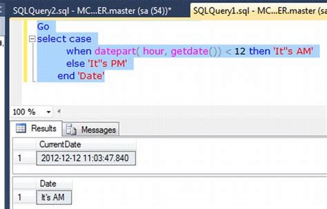 datepart function in sql server