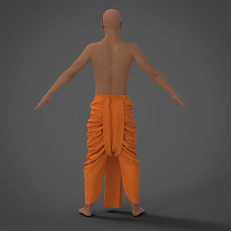 Artstation Dhoti Dress Type 1 3d Model Include Marvelous Designer