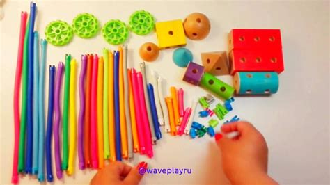 Гибкий конструктор Waveplay Wood с деревянными деталями Youtube