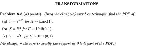 solved transformationsproblem 8 3 30 ﻿points ﻿using the