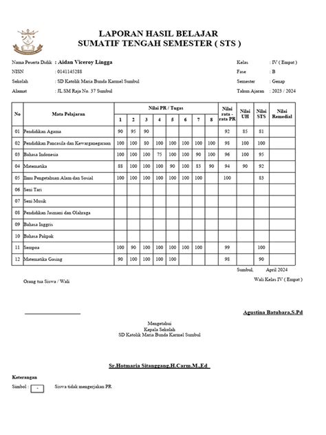 Rapor Uts 1 Kertas A4 Genap2024 Pdf